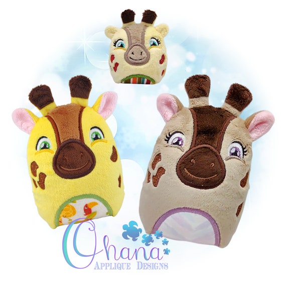 Giraffe Eggie Stuffie in the Hoop Embroidery Machine Design - Etsy