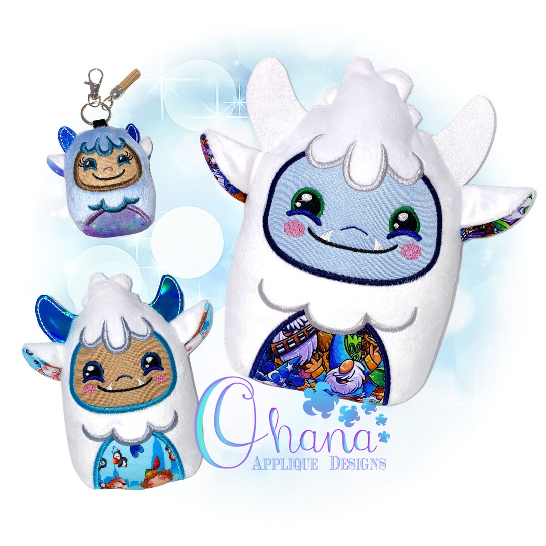 Yeti Eggie Stuffie in the Hoop Machine Embroidery Design - Etsy