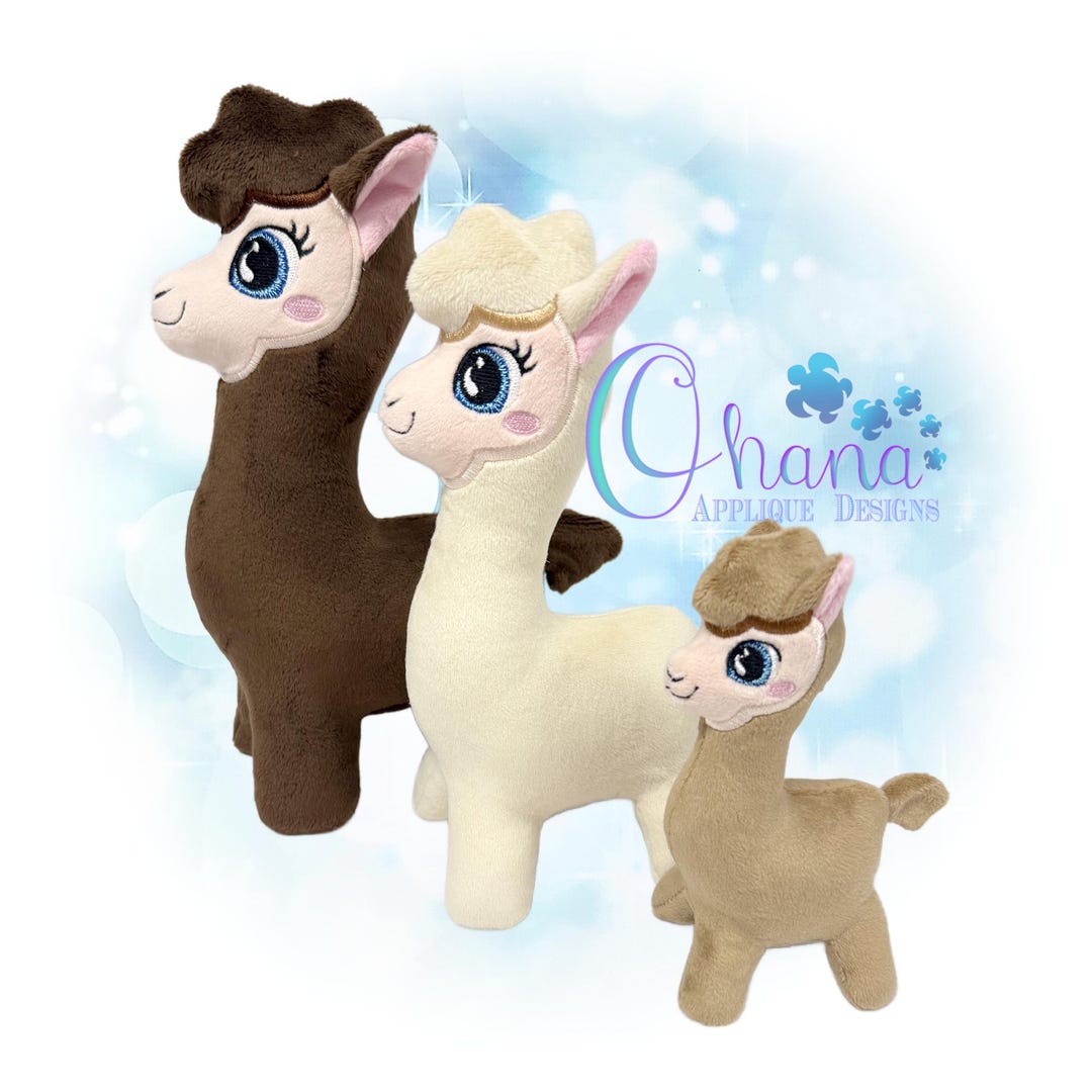 3D Standing Llama Stuffie in the Hoop Machine Embroidery Design - Etsy