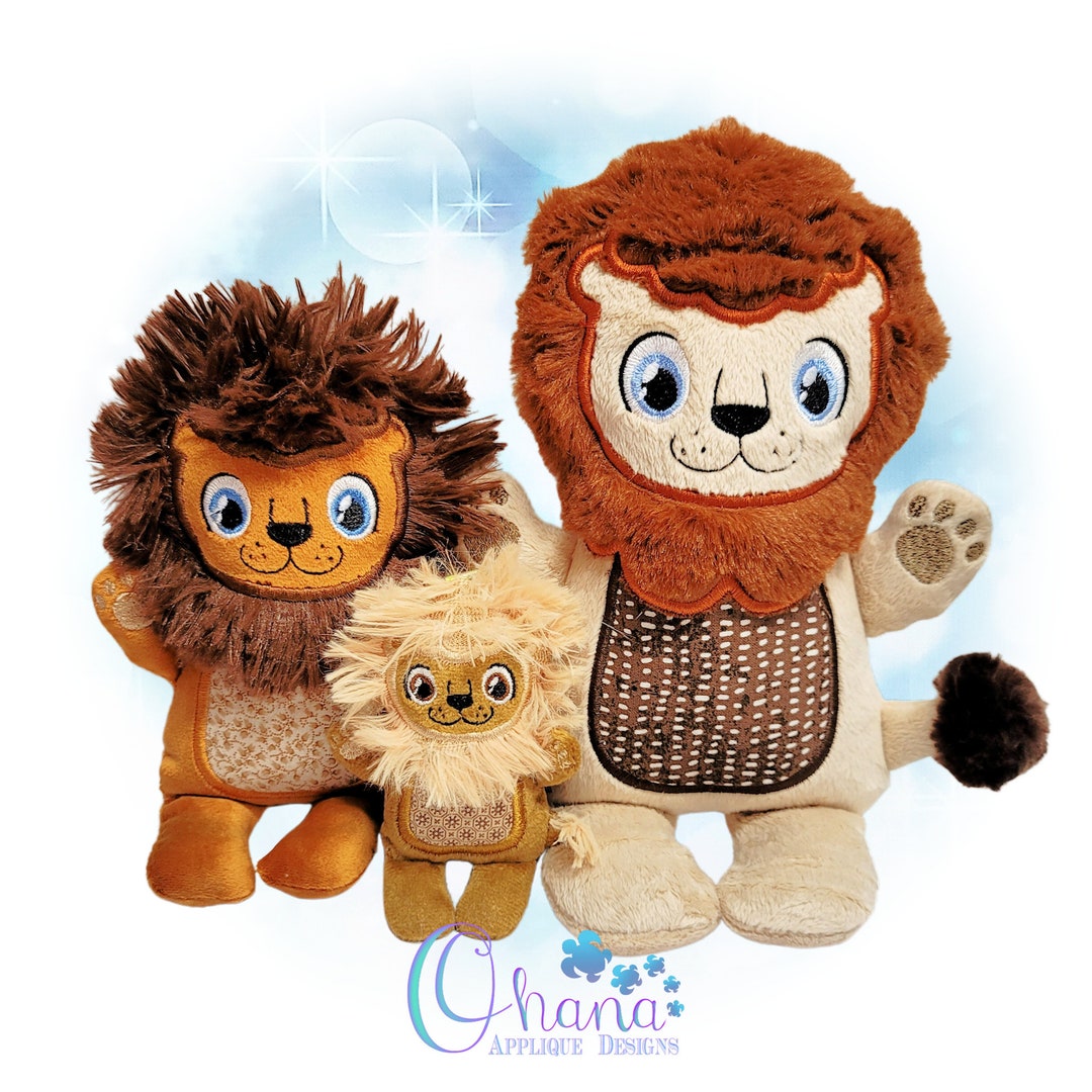 Liam Lion Stuffie in the Hoop Machine Embroidery Design - Etsy