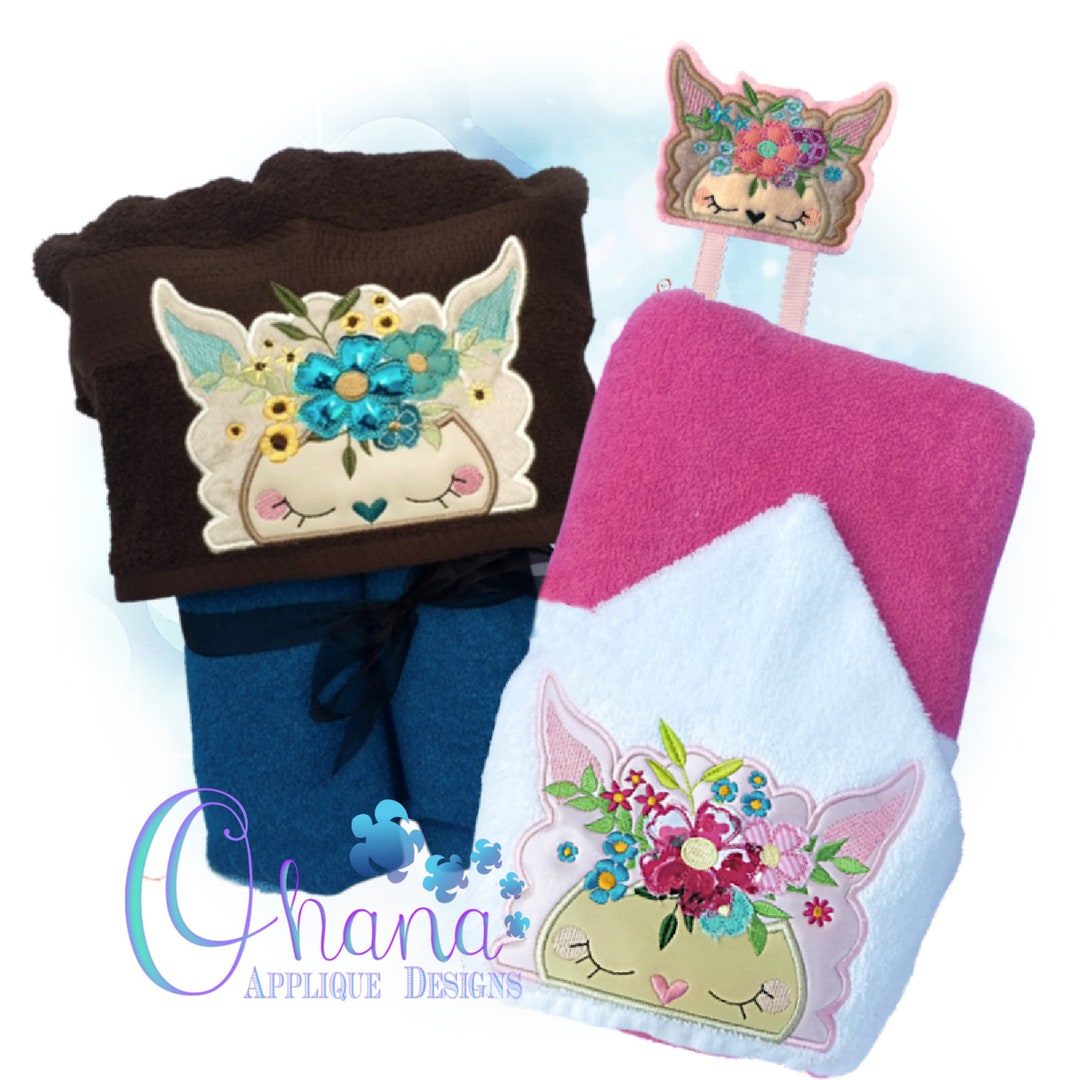 Floral Llama Peeker in the Hoop Embroidery Hoop Machine Embroidery ...