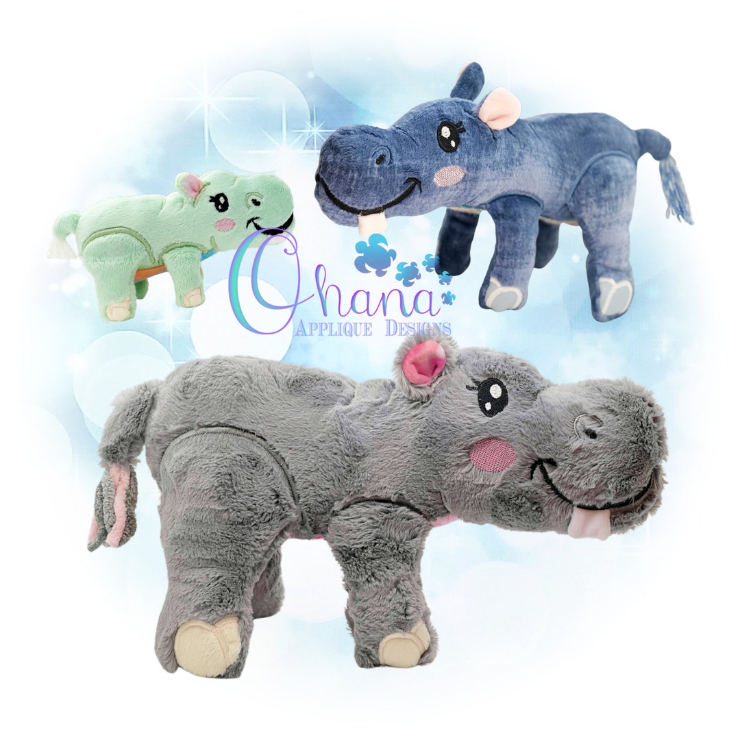3D Hippo Stuffie in the Hoop Machine Embroidery Design - Etsy