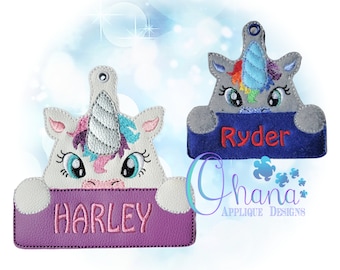 Witch Hat Tag in the Hoop Machine Embroidery Design 4 Sizes, Luggage ...