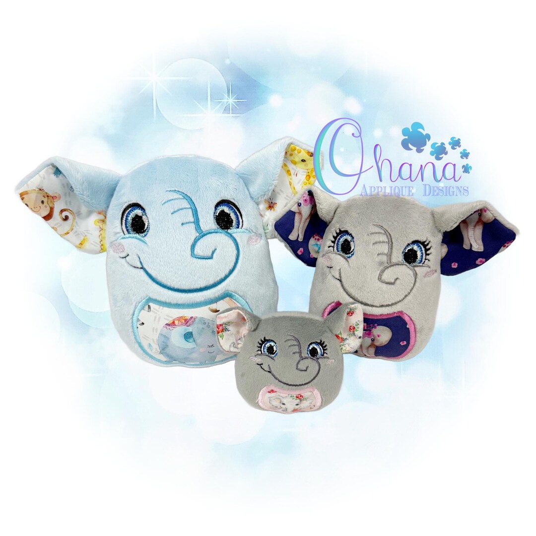 Elephant Egglet Stuffie in the Hoop Machine Embroidery Design - Etsy