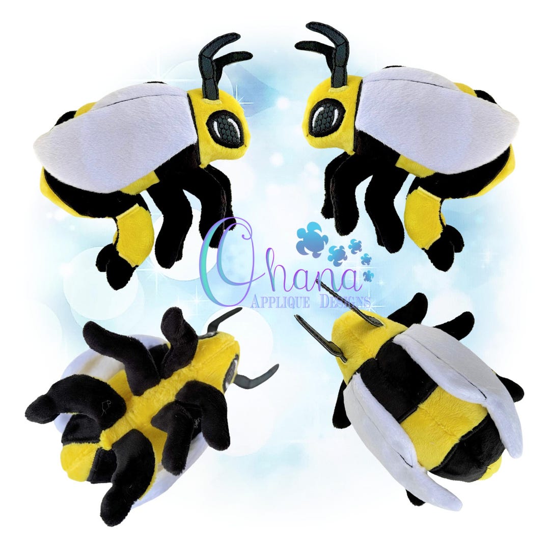 3D Bee Stuffie in the Hoop Machine Embroidery Design - Etsy