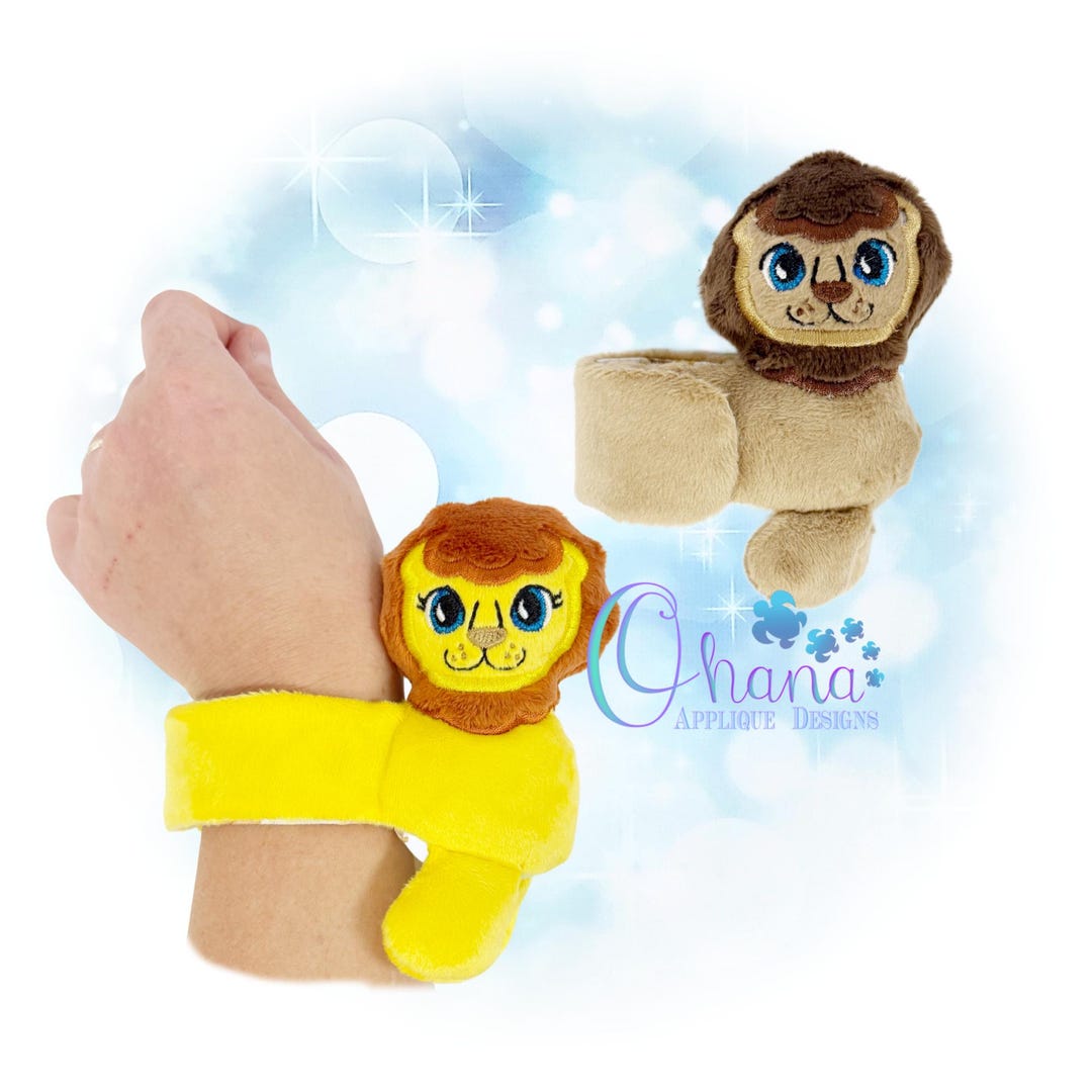 Lion Slap Bracelet Buddy in the Hoop Machine Embroidery Design - Etsy