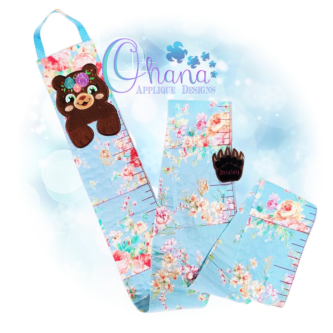 Bear Growth Chart in the Hoop Machine Embroidery Design - Etsy