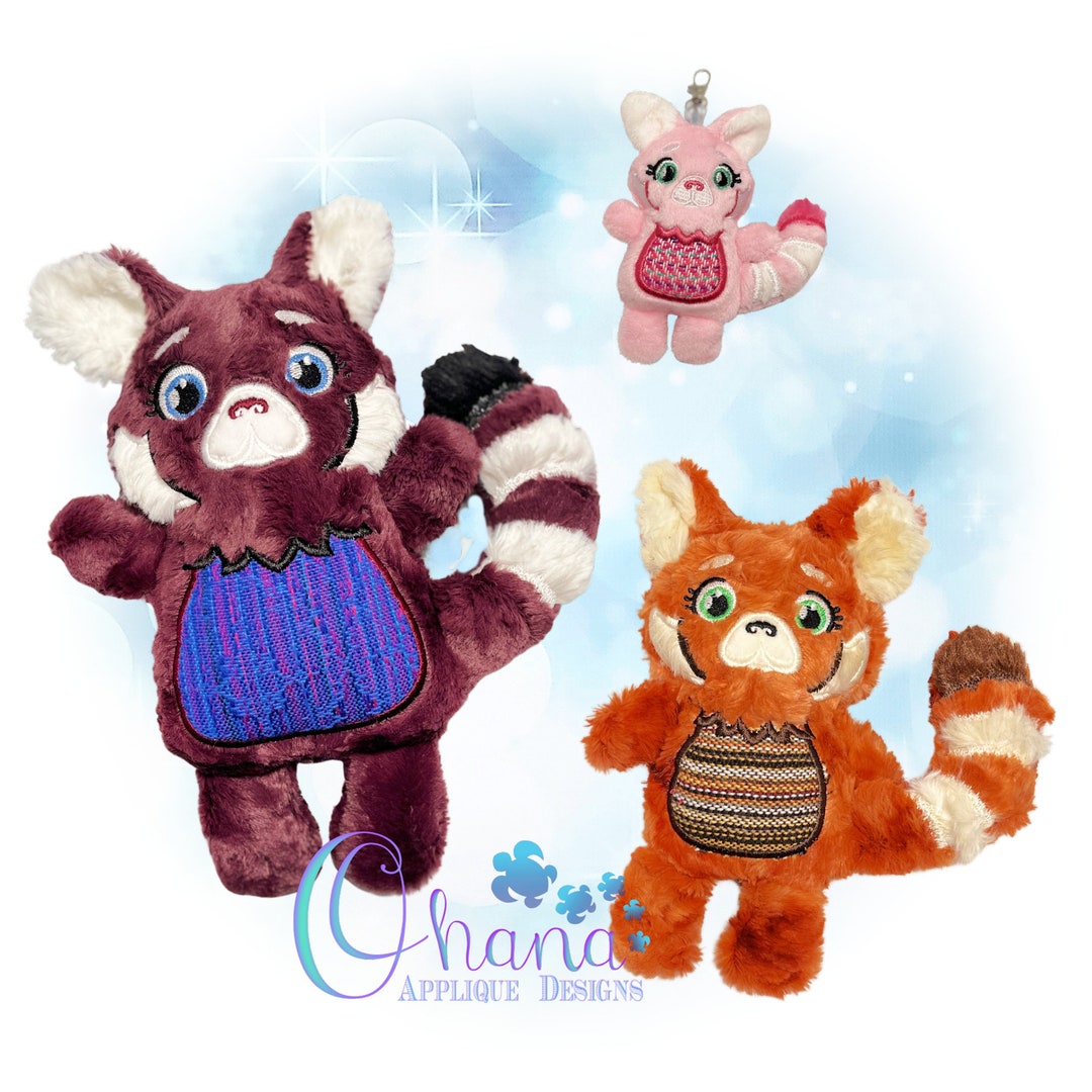 Reese Red Panda Stuffie in the Hoop Machine Embroidery Design - Etsy