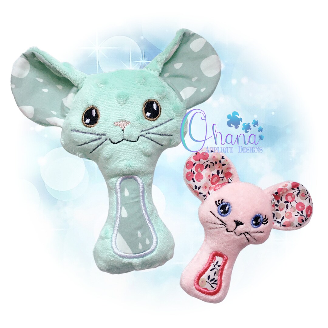 Mouse Rattle in the Hoop Machine Embroidery Design - Etsy