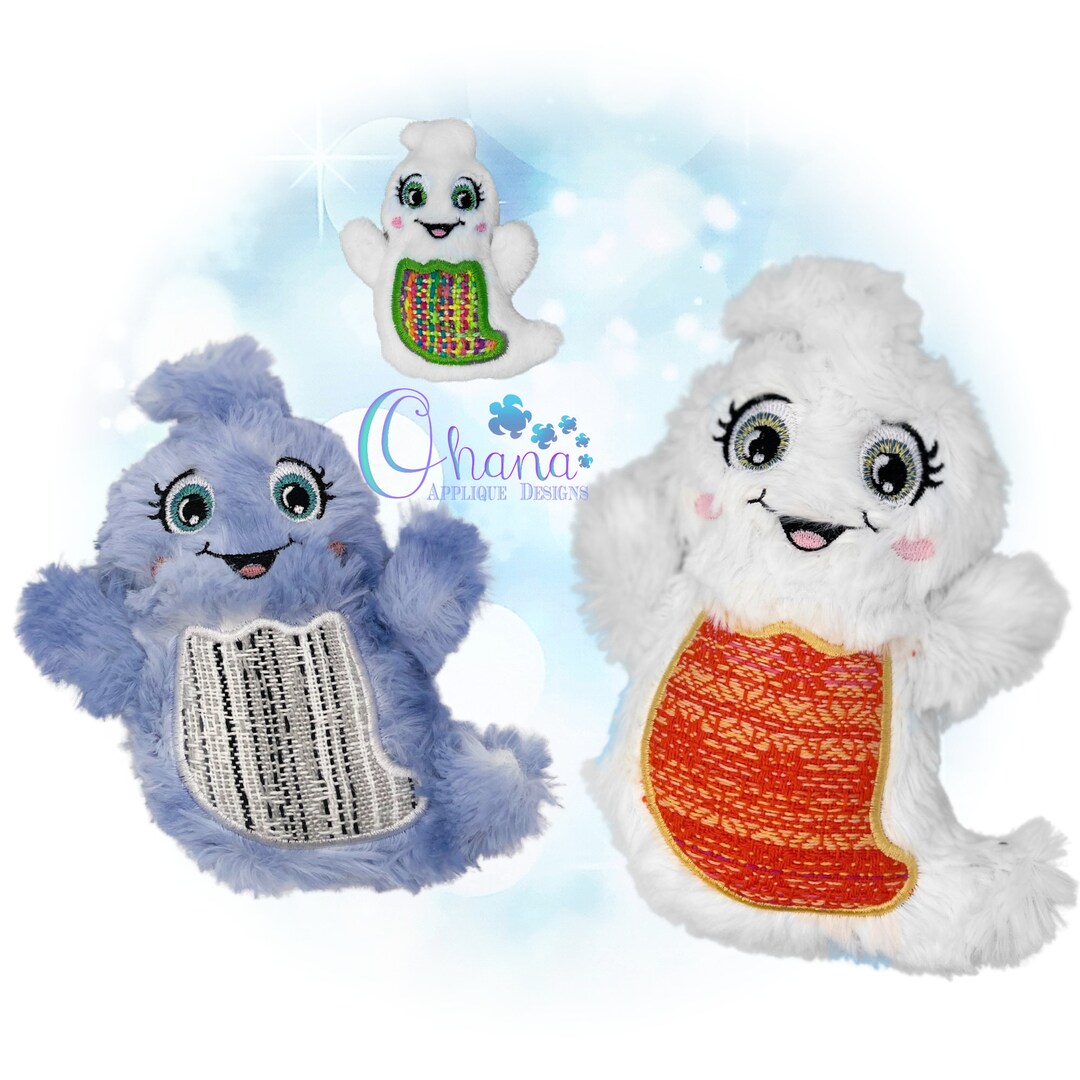 Luna Ghost Stuffie in the Hoop Machine Embroidery Design - Etsy