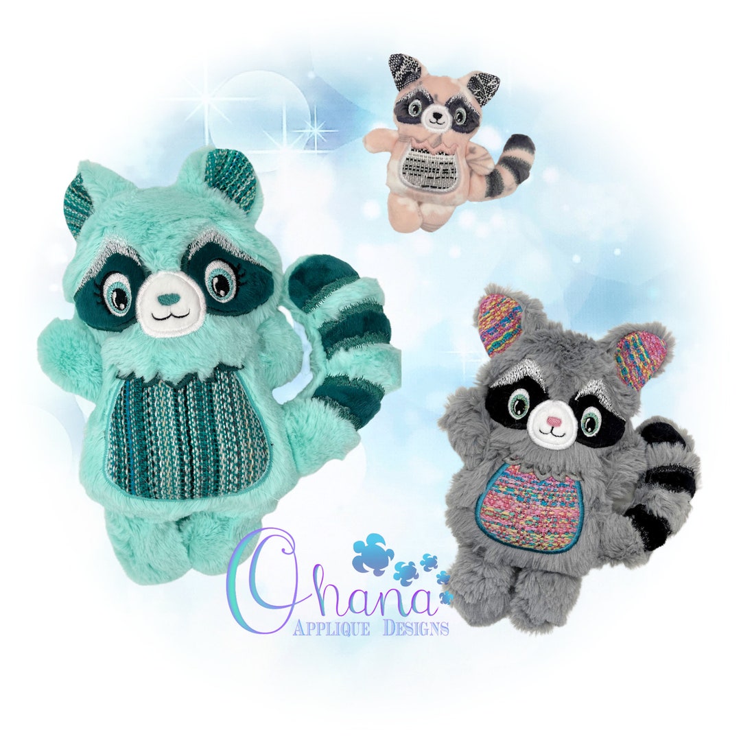 Regan Raccoon Stuffie in the Hoop Embroidery Machine Design - Etsy