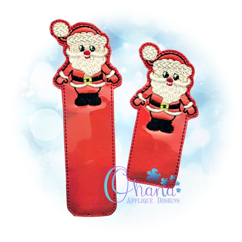 Santa Claus Bookmark in the Hoop Machine Embroidery Design - Etsy