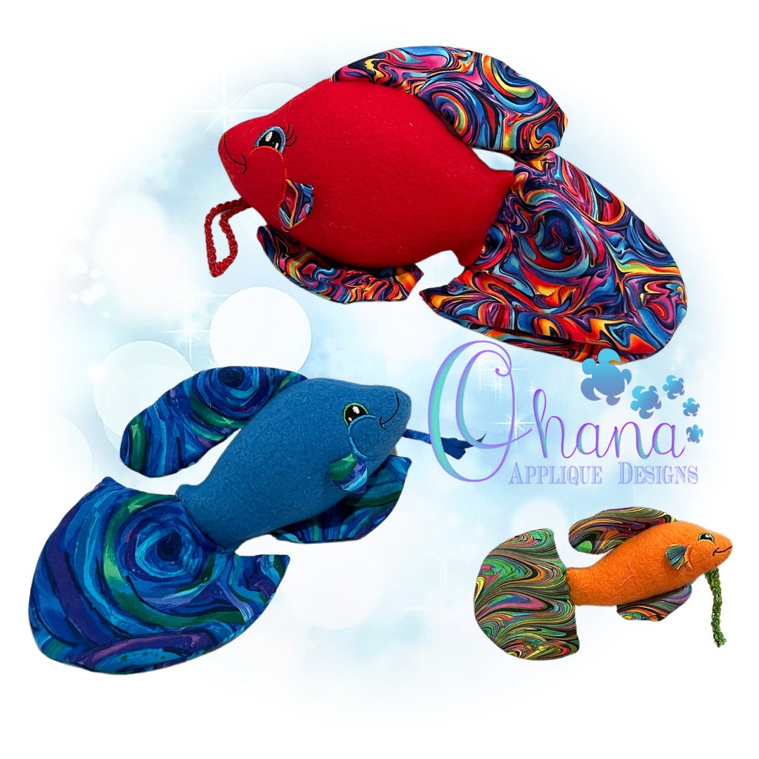 3D Beta Fish Stuffie in the Hoop Machine Embroidery Design - Etsy