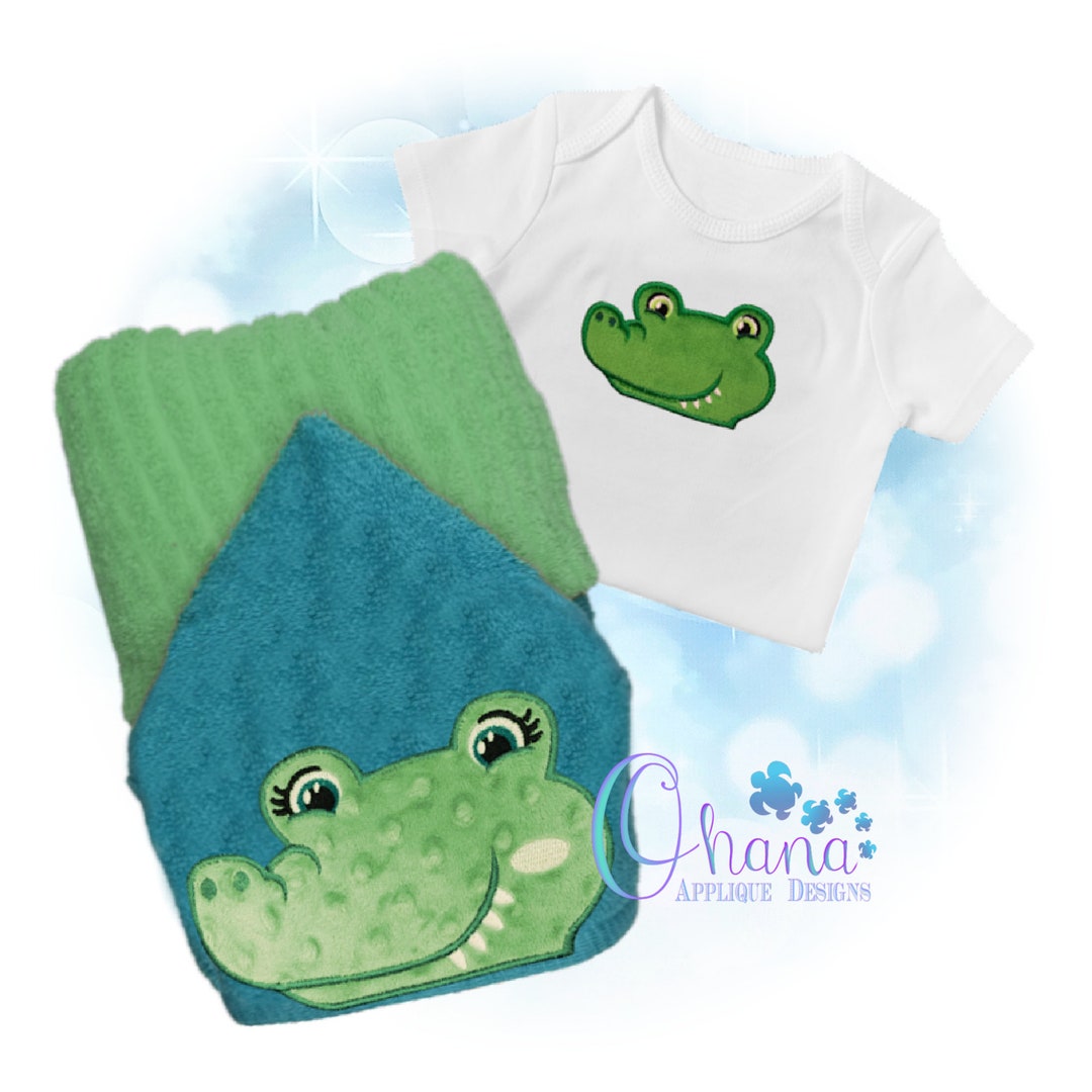 Alligator Peeker in the Hoop Embroidery Design - Etsy