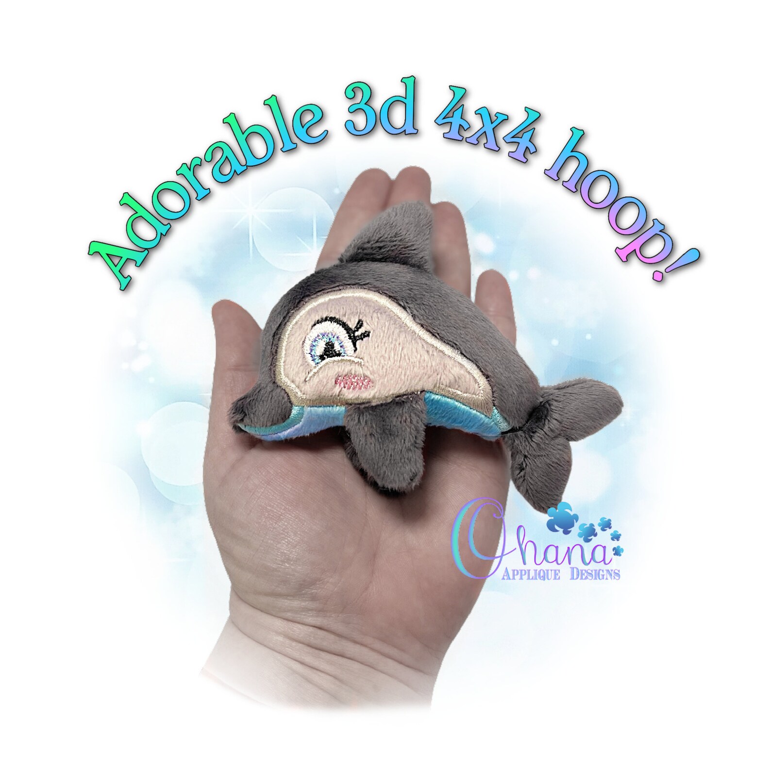Daphne Dolphin Stuffie in the Hoop Machine Embroidery Design - Etsy