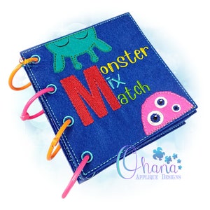 Monster Flip Quiet Book in the Hoop Machine Embroidery Design - Etsy