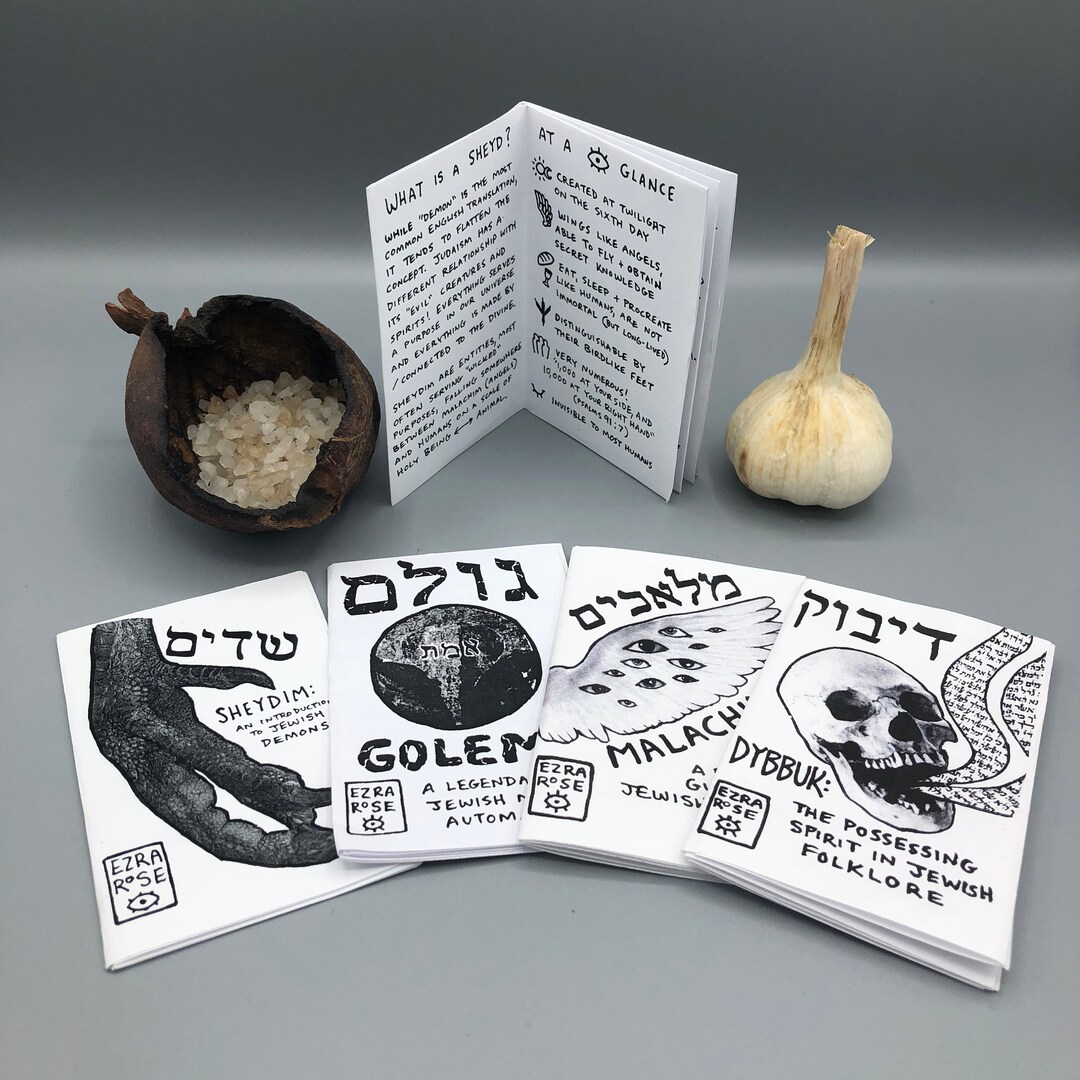 Jewish Folklore Mini-zine Set of 4 - Sheydim, Golem, Malachim, Dybbuk - Etsy