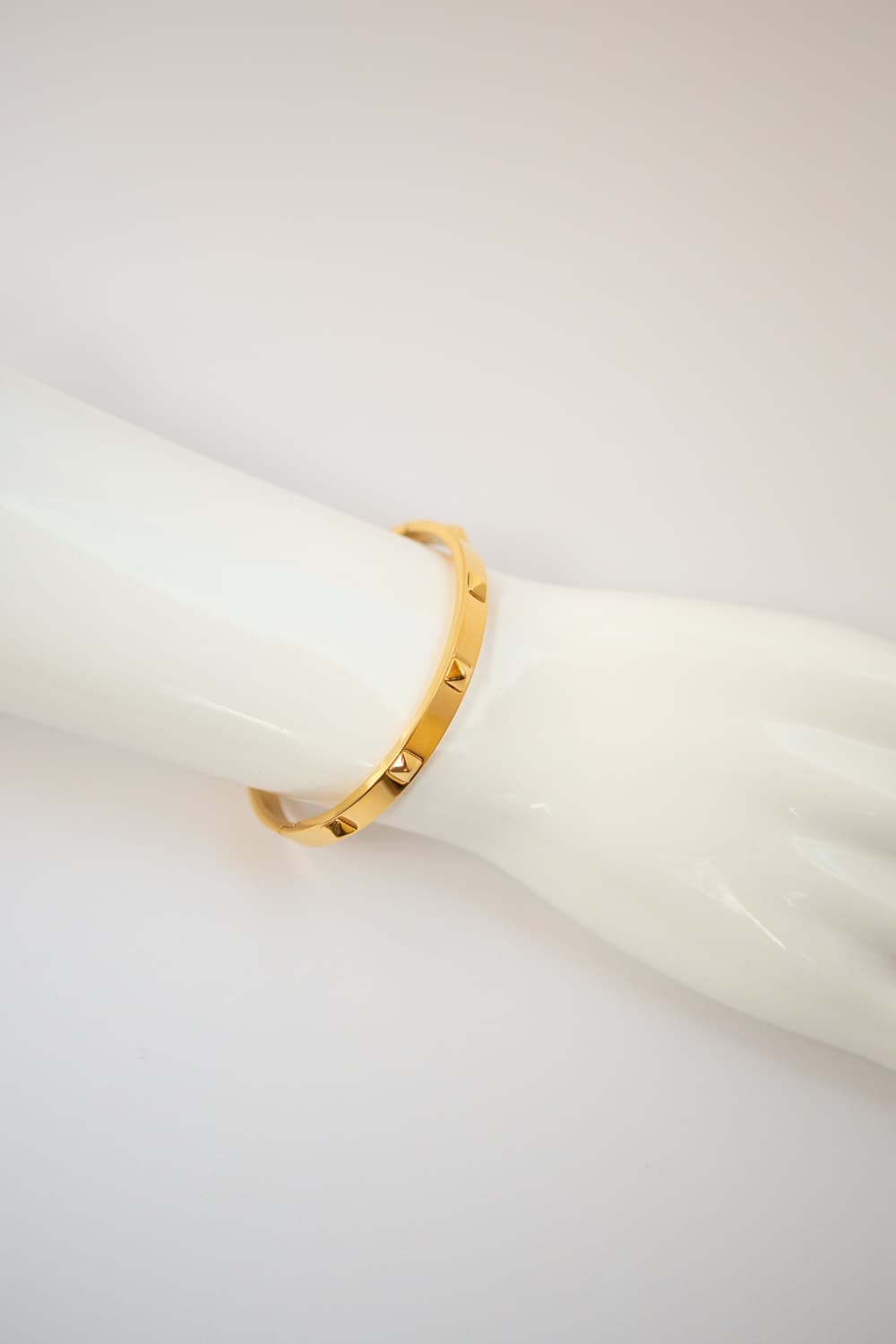 Small Gold Square Pyramid Rivet Bangle Bracelet Thin Gold | Etsy