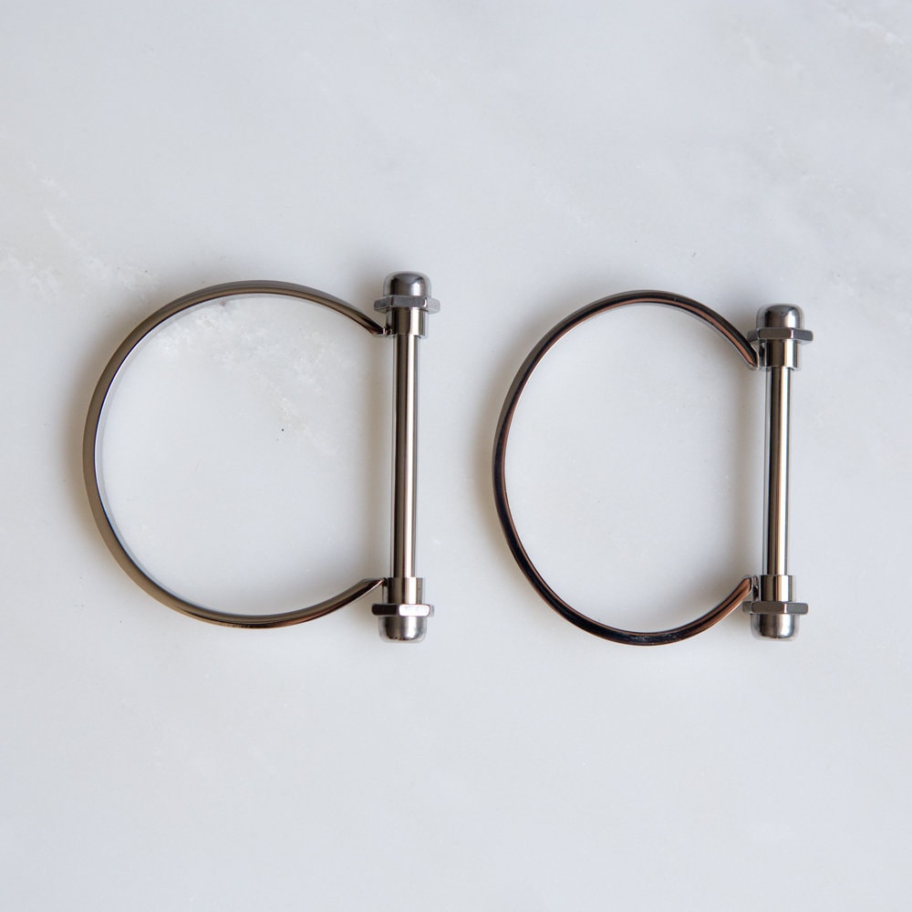 Minimalist Silver Screw Bar Cuff Bracelet Screw Cuff Bracelet | Etsy