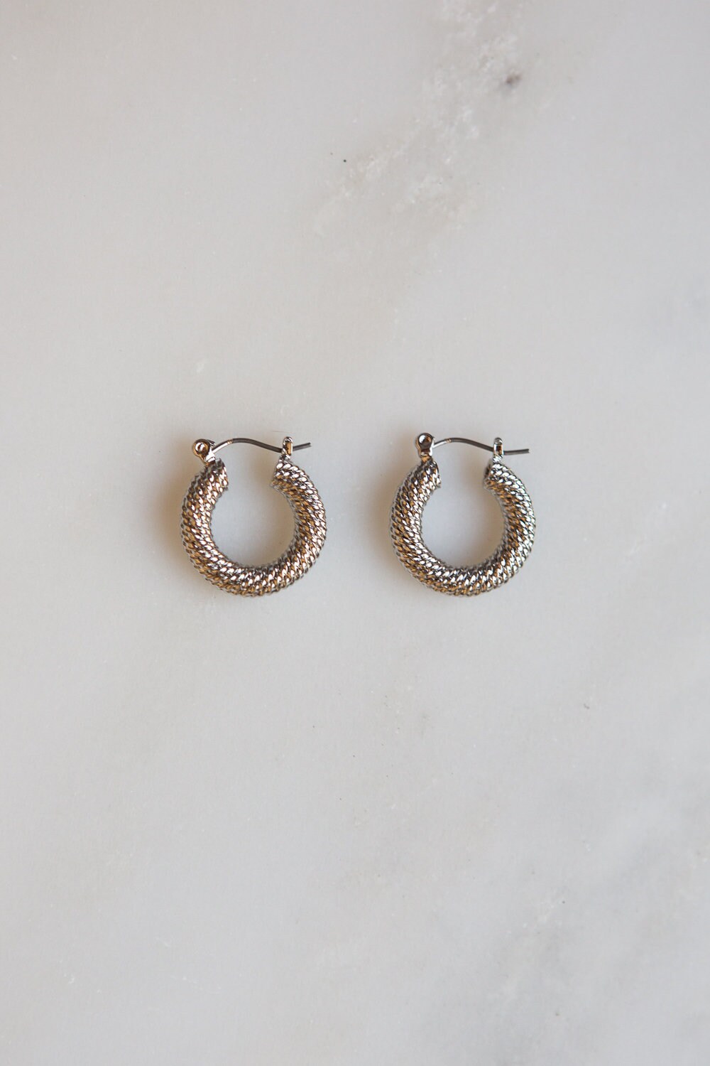 Braided Twist Hoop Earrings (Silver), Braided Hoop Earrings, Braided ...