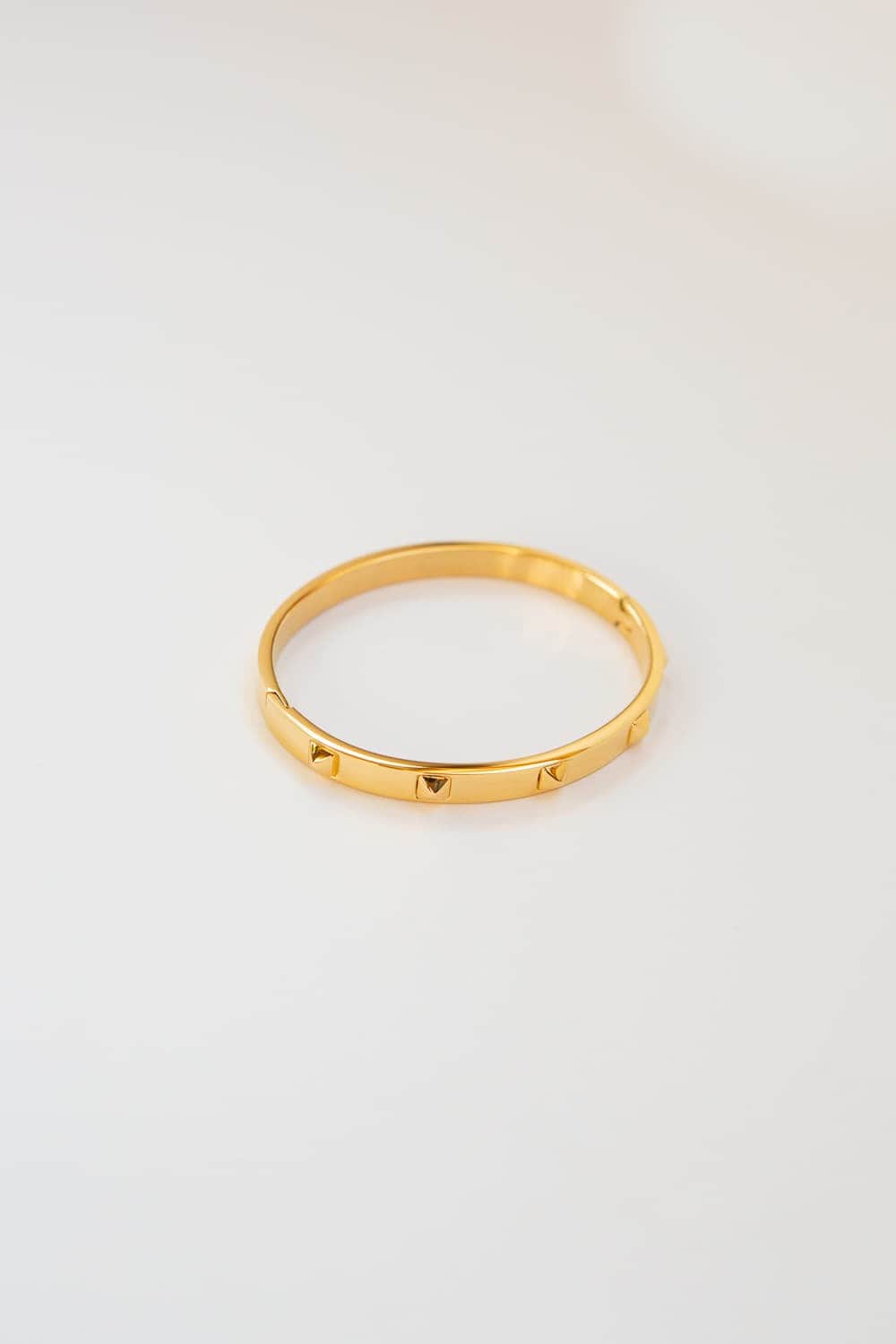 Small Gold Square Pyramid Rivet Bangle Bracelet Thin Gold | Etsy