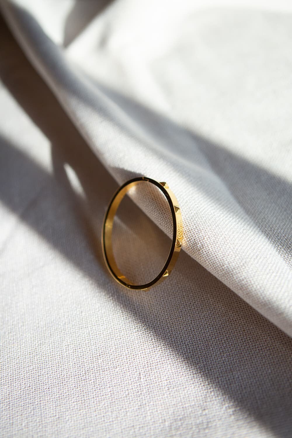 Small Gold Square Pyramid Rivet Bangle Bracelet Thin Gold | Etsy