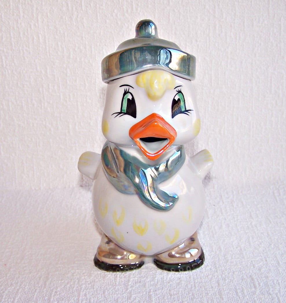Vintage Pitcher in a Form of a Duckling. Adorable Lidded Jar. - Etsy ...