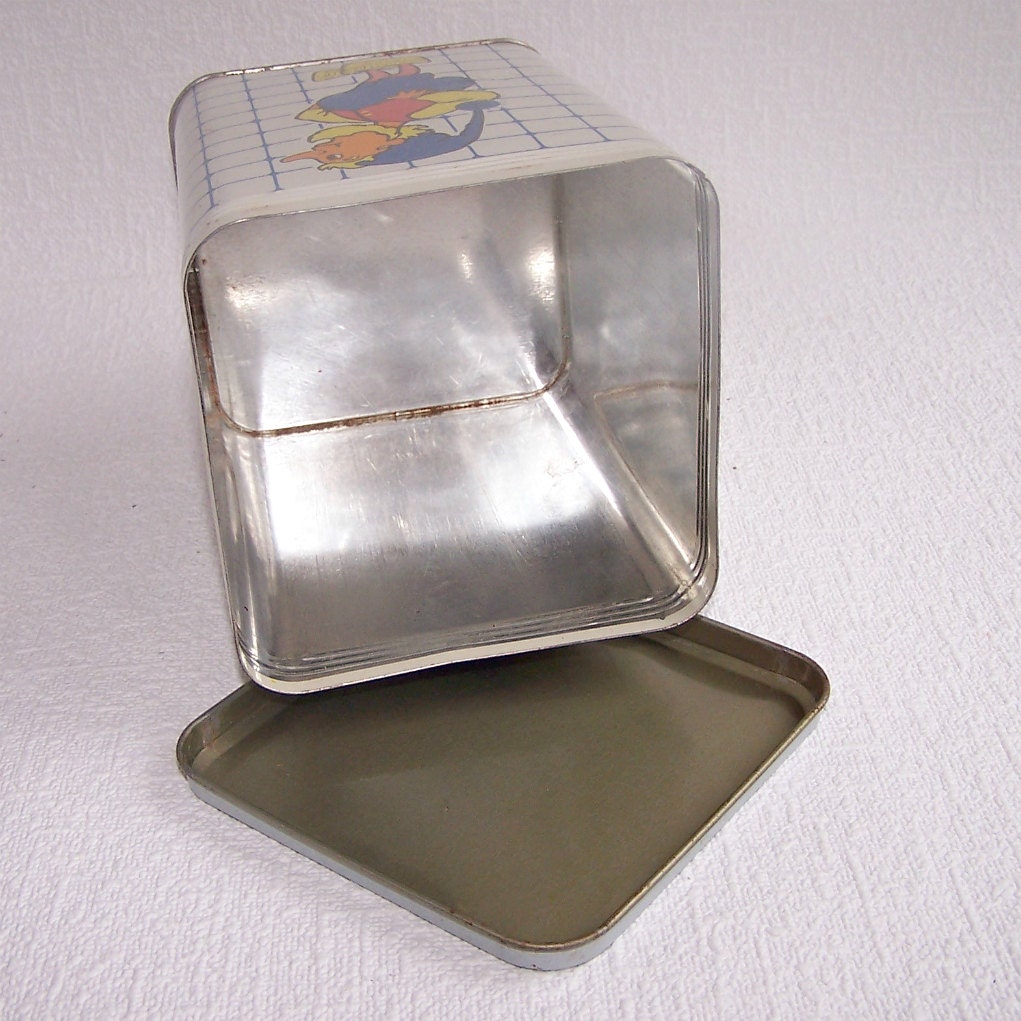 Vintage Tin Box. Large Tin Container for Dry Ingredients. - Etsy