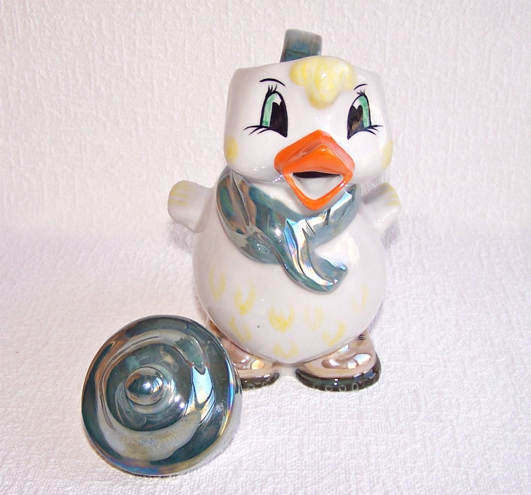 Vintage Pitcher in a Form of a Duckling. Adorable Lidded Jar. - Etsy ...