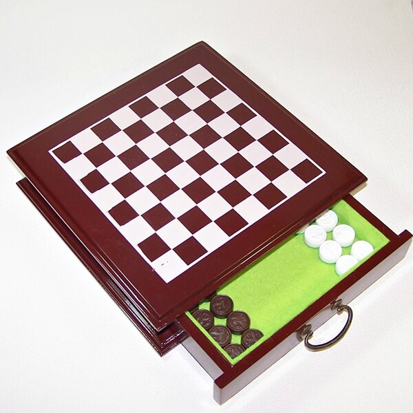 Checkers Board Game - Etsy
