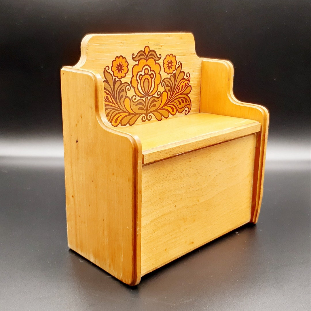 Vintage Salt Container. Old Wooden Box for Salt. Rustic Salt Box. Retro ...