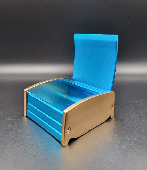 Blue Table Top Cigarette Box. Vintage Cigarette Dispe… - Gem