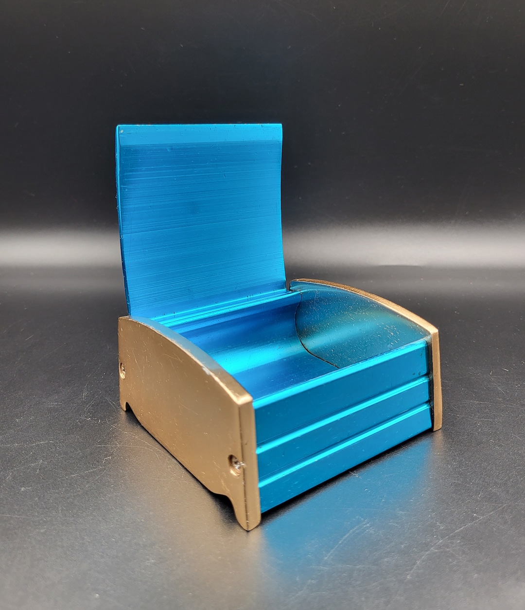 Blue Table Top Cigarette Box. Vintage Cigarette Dispenser. Retro Soviet ...