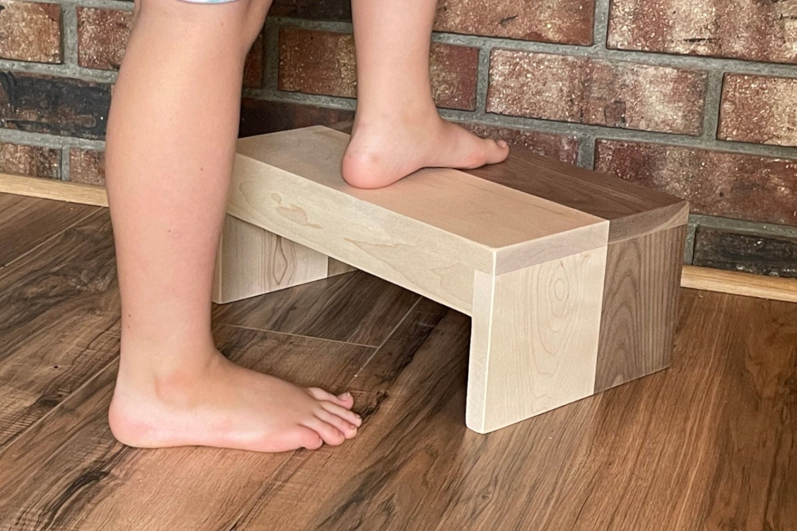 Modern Wood Step Stool by CW Furniture Footstool Custom - Etsy