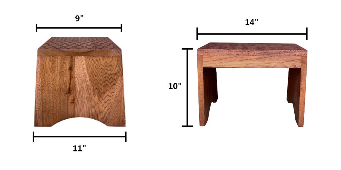 Wood Step Stool 10 Tall by CW Furniture Custom Choose Finish - Etsy