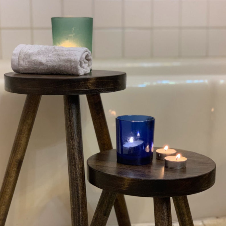 Modern Plant Stand Three Leg Stool Tall by CW Furniture Wood | Etsy