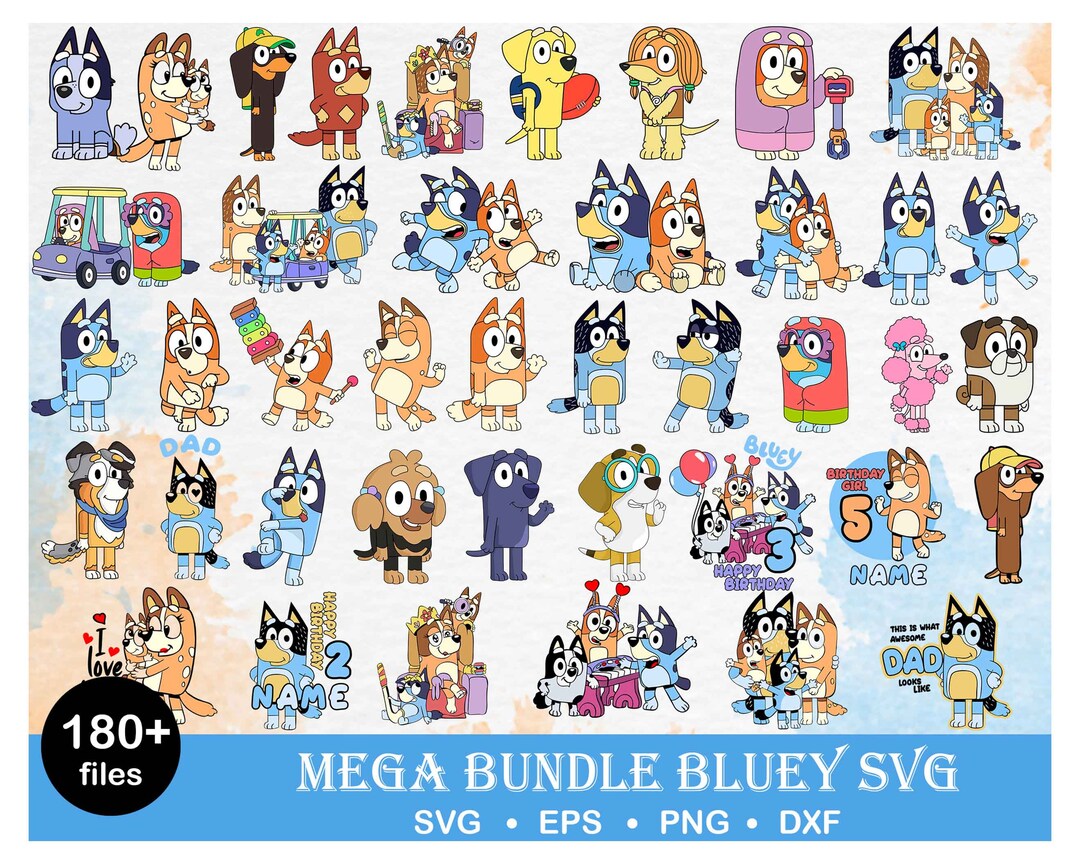 Bluey SVG Bundle, Bluey Cut Files for Cricut, Bluey Svg Clipart, Bluey ...