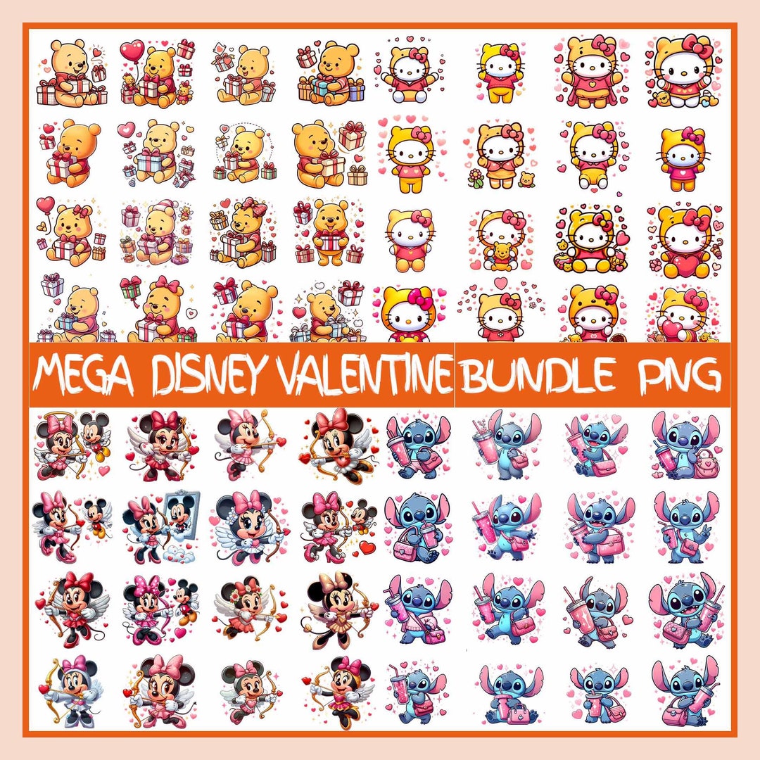 Mega Bundle Valentine 2024 Png, Happy Valentine's Day Png, Magical ...