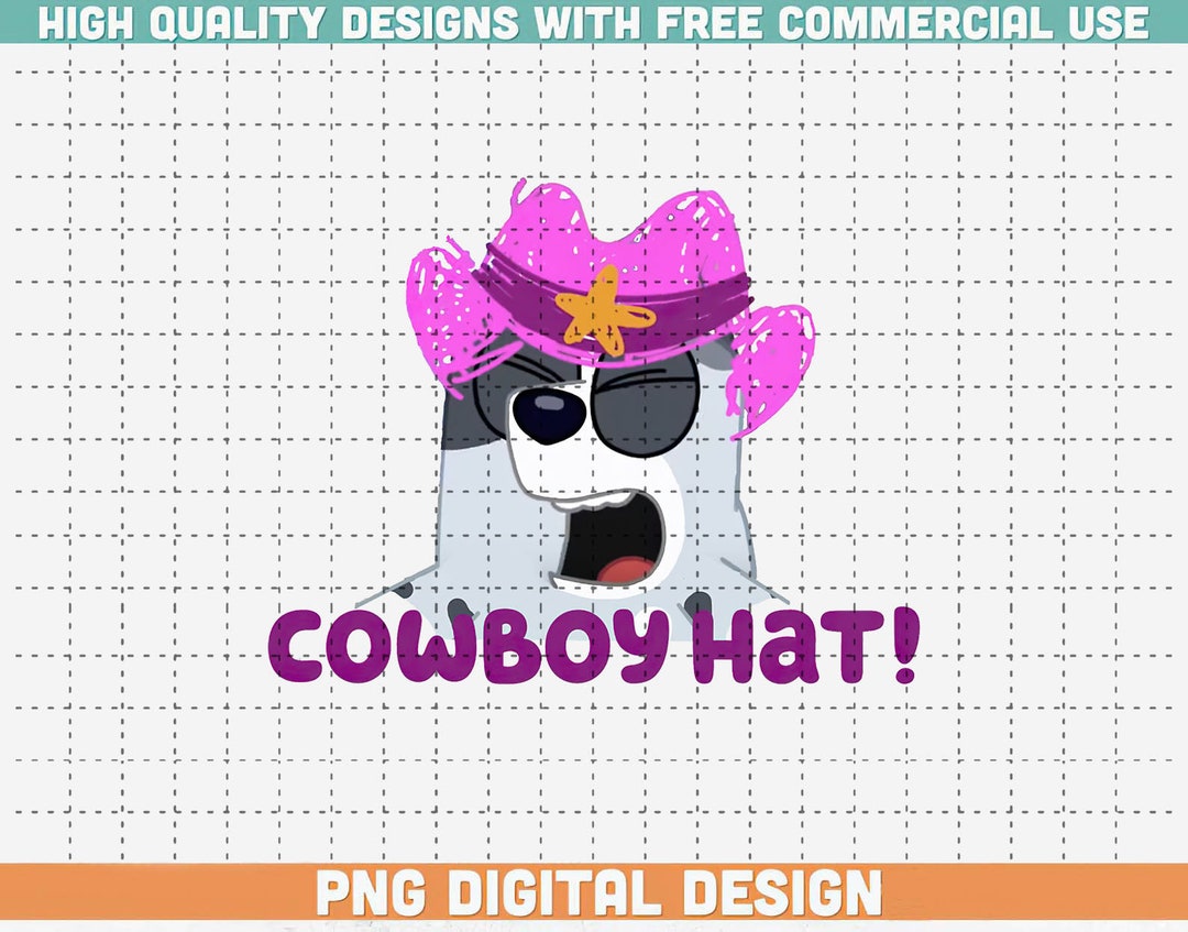 Cowboy Hat PNG Bluey Cowboy Png Bluey Mom Png Bluey Digital - Etsy