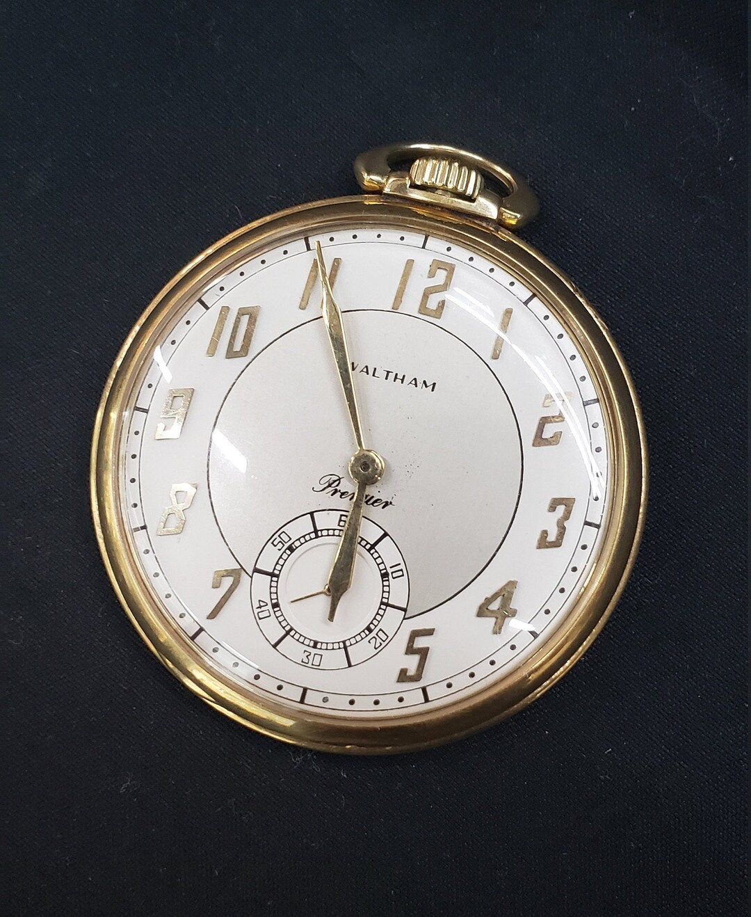 Vintage 1940 Waltham Colonial Premier 14K Solid Gold 21 Jewel Pocket ...