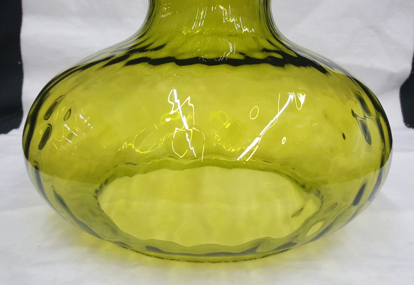 Very Large Vintage Light Green Glass Lamp Shade With Ruffled Top - Etsy 日本