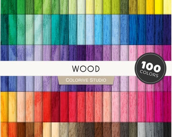 Ombre Watercolor digital paper 100 rainbow colors gradient | Etsy