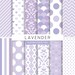 Lavender digital paper polka dot damask hearts lavender | Etsy