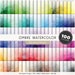 Ombre Watercolor digital paper 100 rainbow colors gradient | Etsy