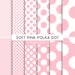 Soft Pink Polka Dot digital paper light pink small polka | Etsy