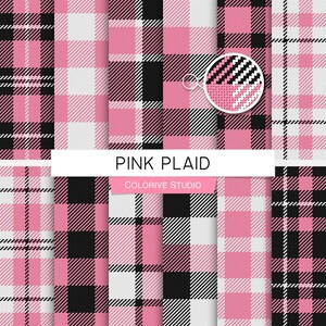 Pink Plaid Digital Paper Tartan Pink Buffalo Plaid Check - Etsy