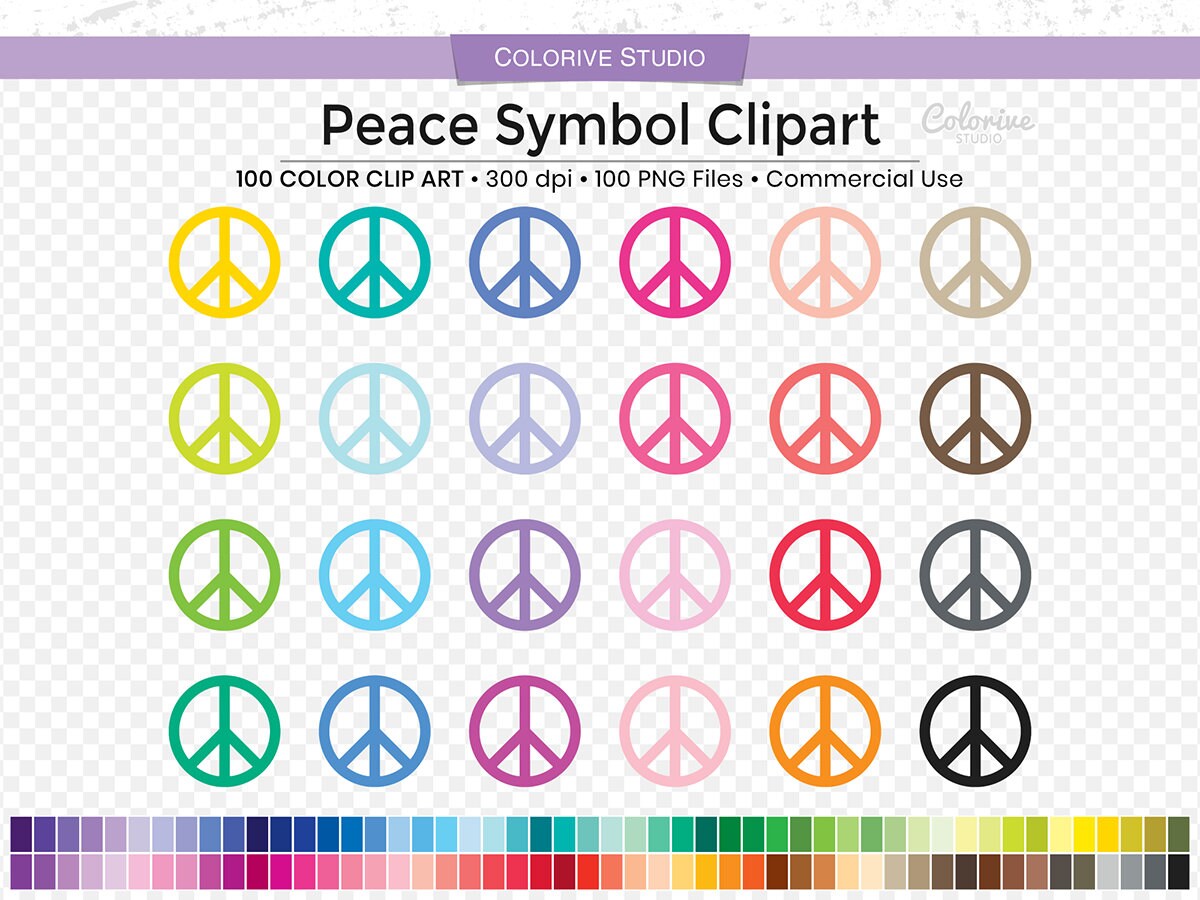 Rainbow Peace Sign Clip Art