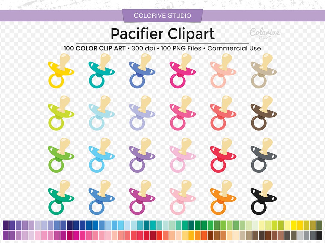 100 Pacifier Clipart Rainbow Colors Baby Shower Baby Stuff Png ...