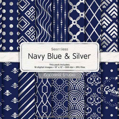 Navy Glam Digital Paper Seamless Blue Luxury Sequin Foil Navy - Etsy
