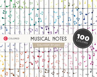 Colored Confetti Hearts digital paper 100 rainbow colors | Etsy